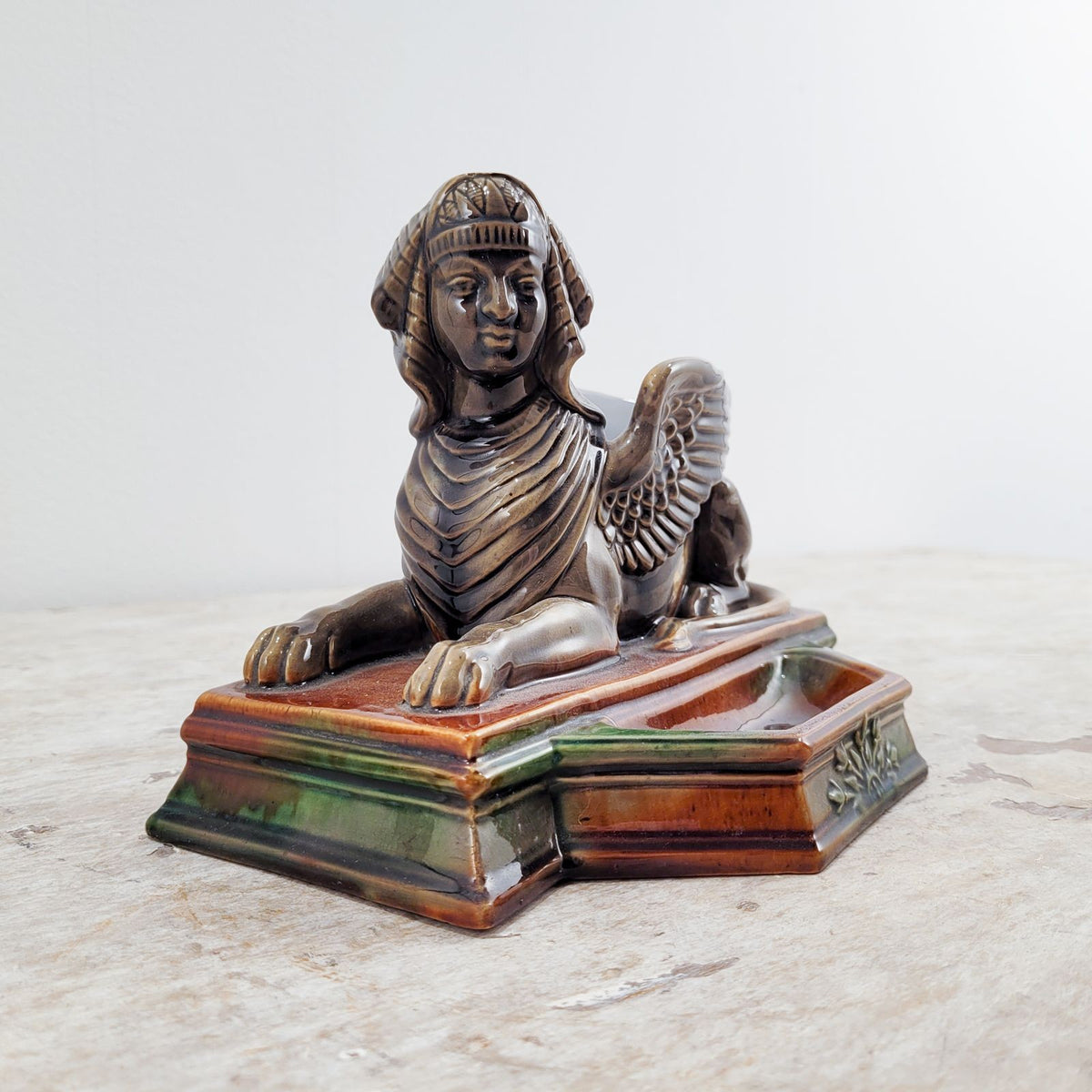French Majolica Sphinx circa 1880 — Antique & Art Exchange