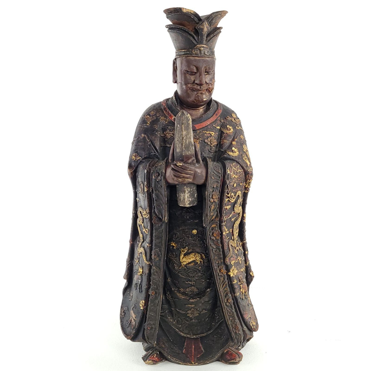 Large 19th Century Carved and Painted Daoist Divinity, circa 1840 ...