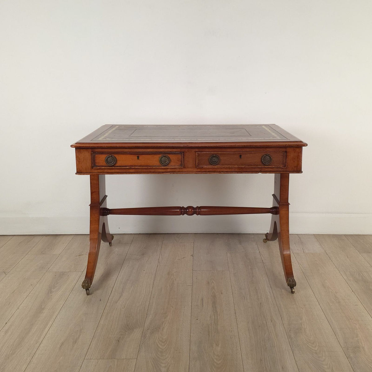 Regency English Leather Top Writing Table, England circa 1830 — Antique ...