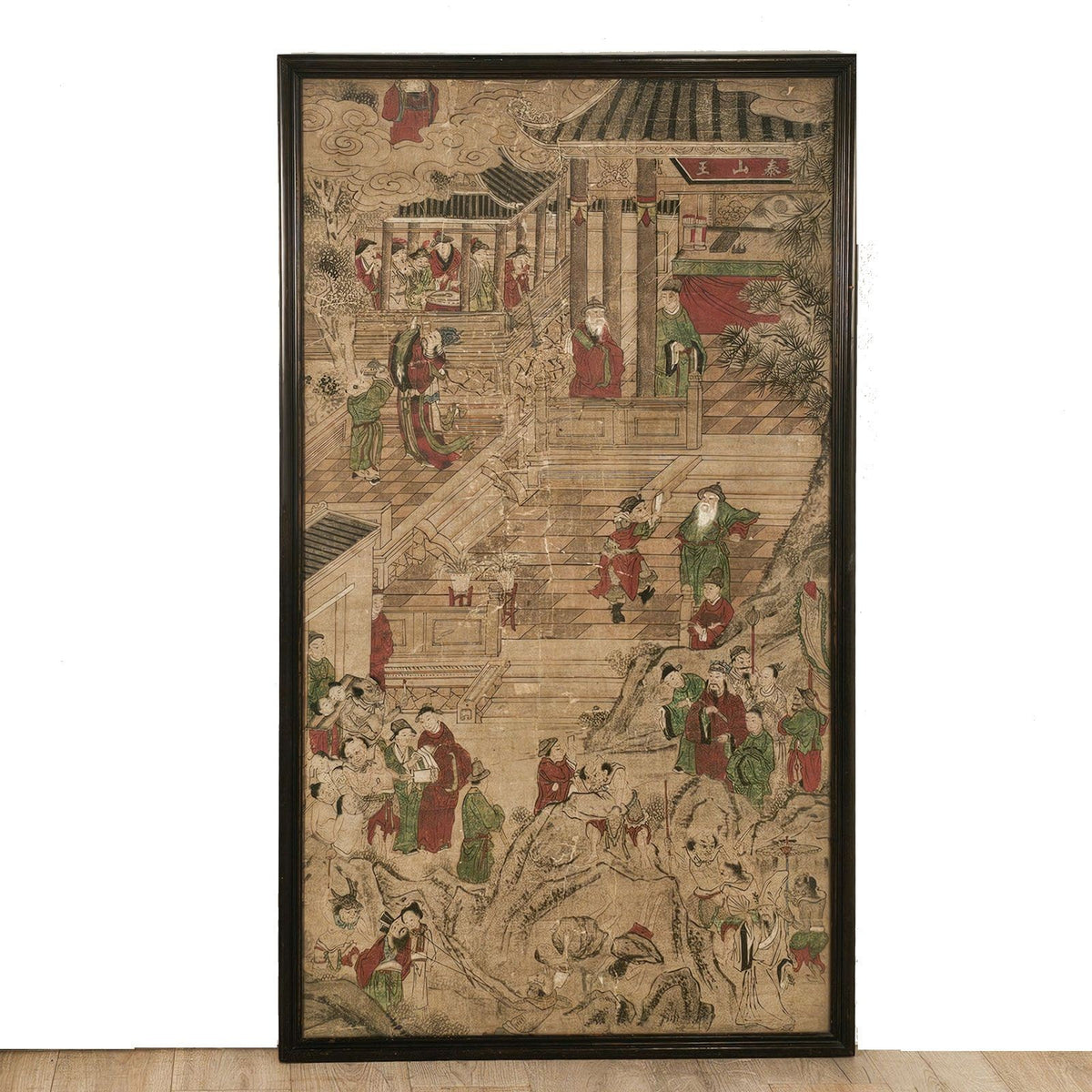Large Chinese Painted Paper Panel, circa 1900 — Antique & Art Exchange
